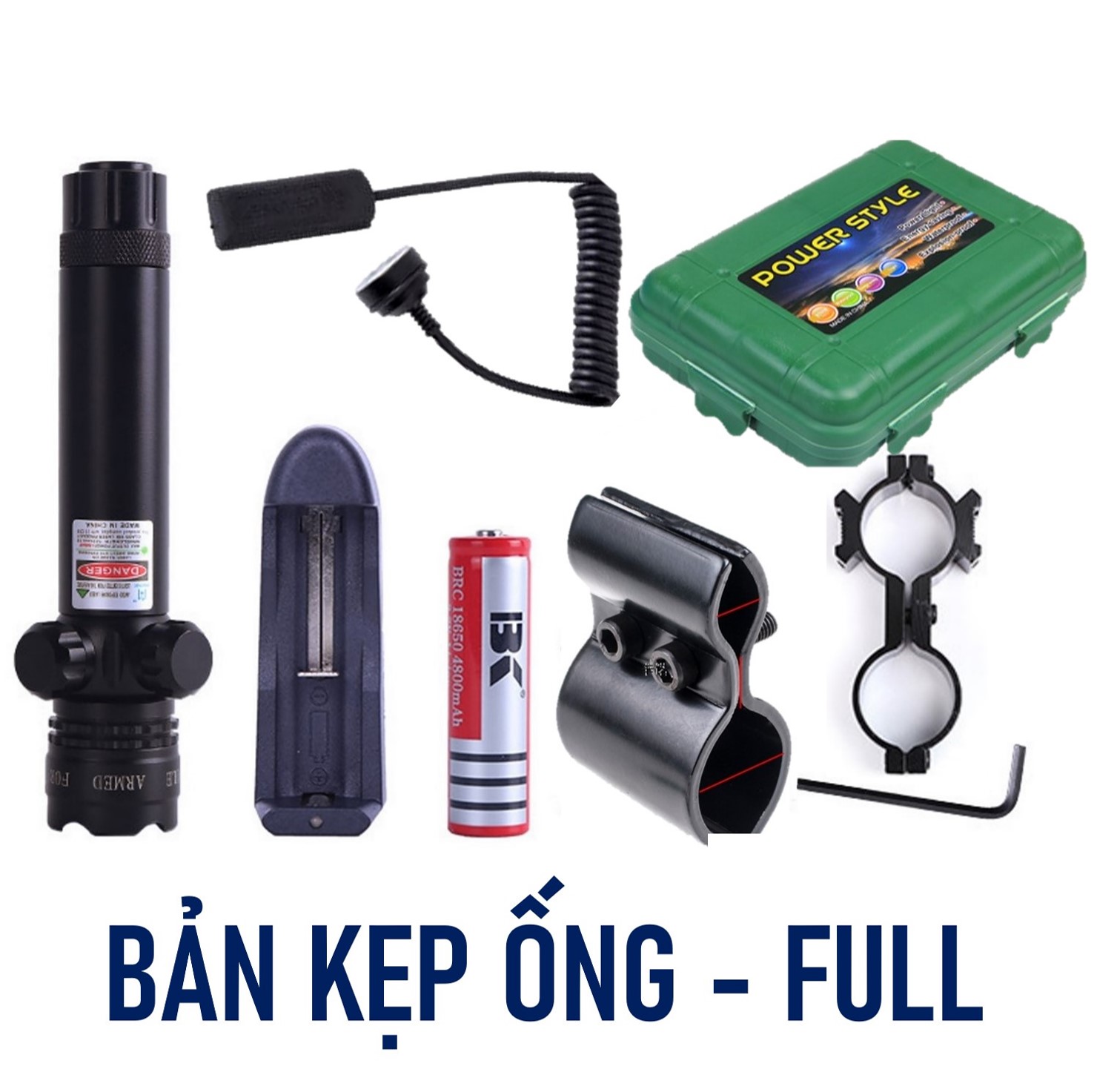 Mẫu Đèn Laze Tia Xanh Lá hoặc Đỏ Kim Loại Pin Sạc 18650 (Tặng Kèm Rayy ...