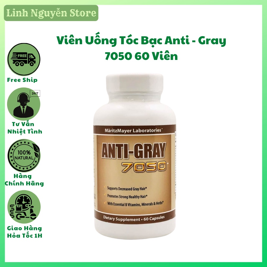 Viên uống cải thiện tóc bạc sớm Anti Gray 7050 giúp tóc khỏe ...