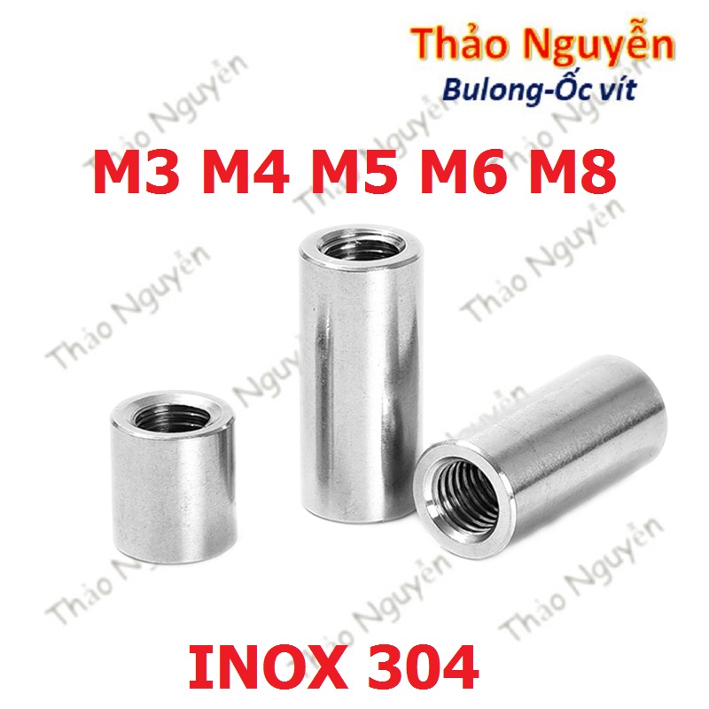 Ống nối ty ren inox - Nối ren INOX 304 M3 M4 M5 M6 M8 loại tốt | Lazada.vn