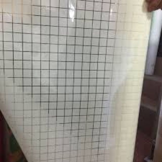 Decal dán kính, giấy đề can dán kính họa tiết sọc caro xanh lá, dán ...