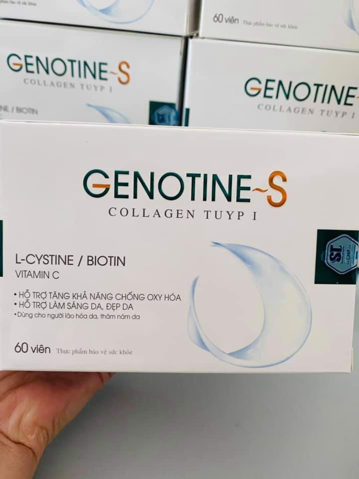 (CHÍNH HÃNG) Viên Uống Genotine S Đẹp Da Bổ Sung Collagen Lcystin Sáng ...