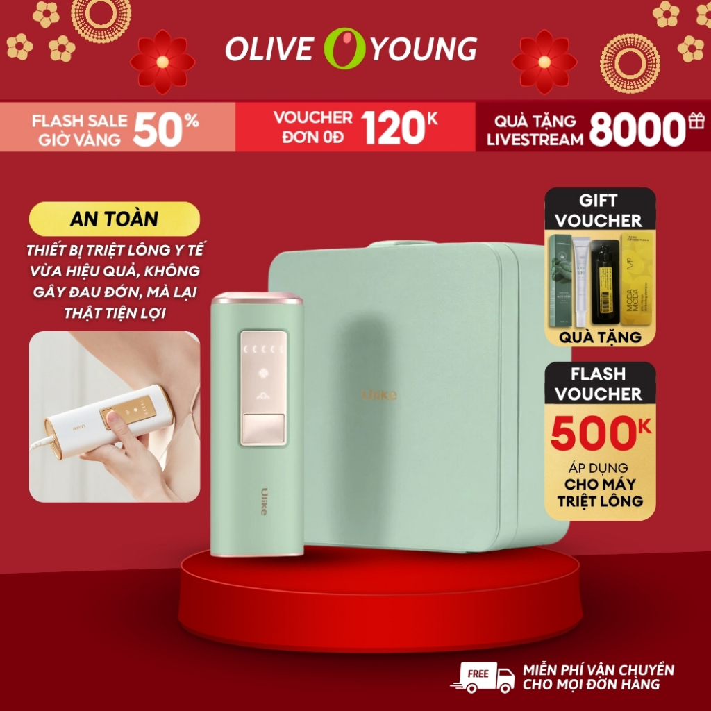 Máy triệt lông Ulike ICE COOL IPL- MINT công nghệ đông lạnh kim cương ...