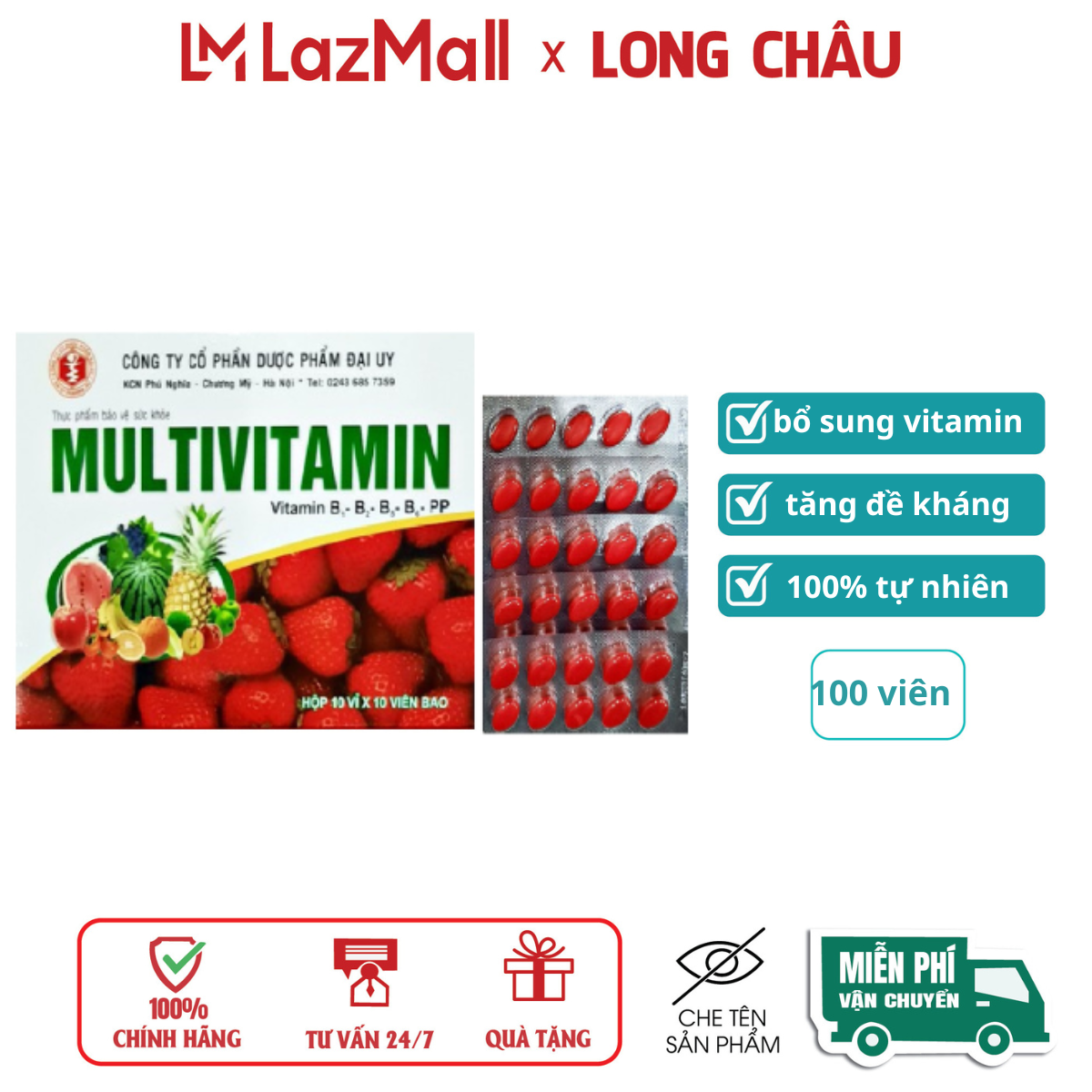 Multivitamin Đại Uy giúp bổ sung vitamin giúp tăng cường sức đề kháng ...