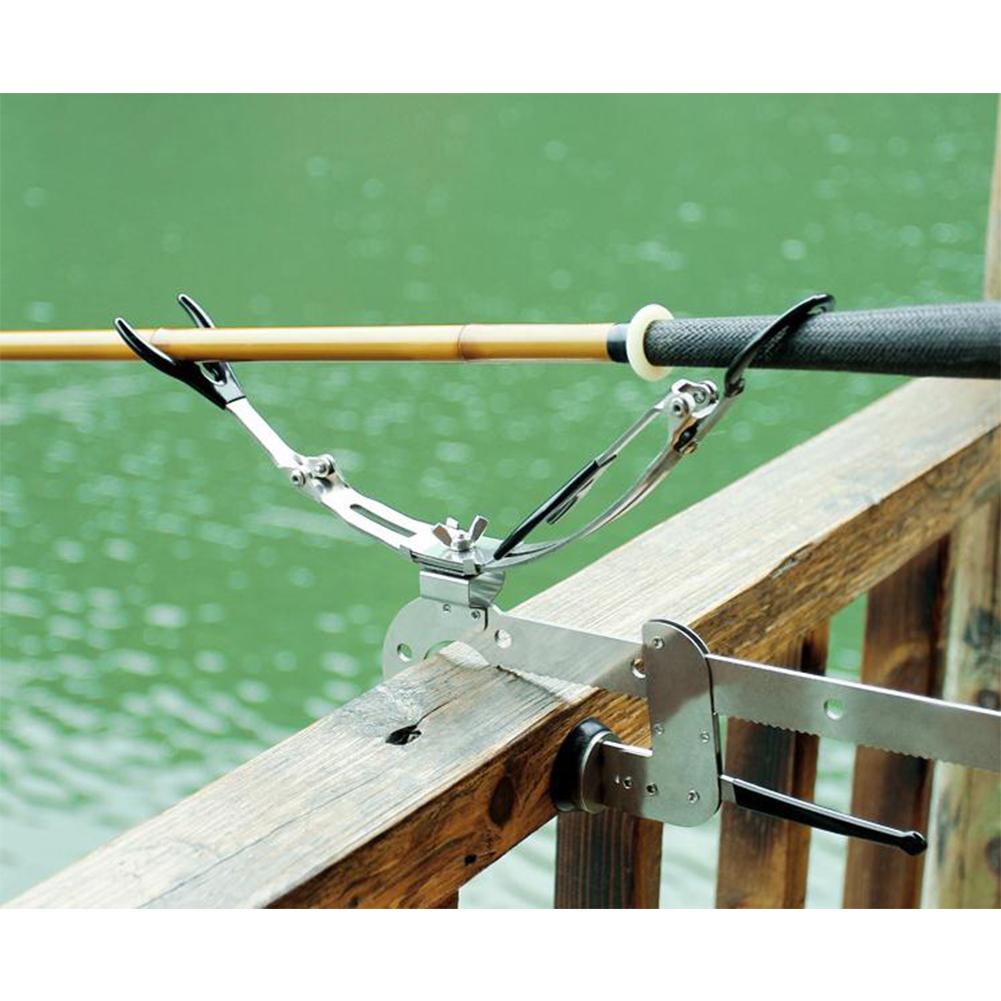 Redcolourful Adjustable Fishing Rod Support Bracket Stainless Steel ...