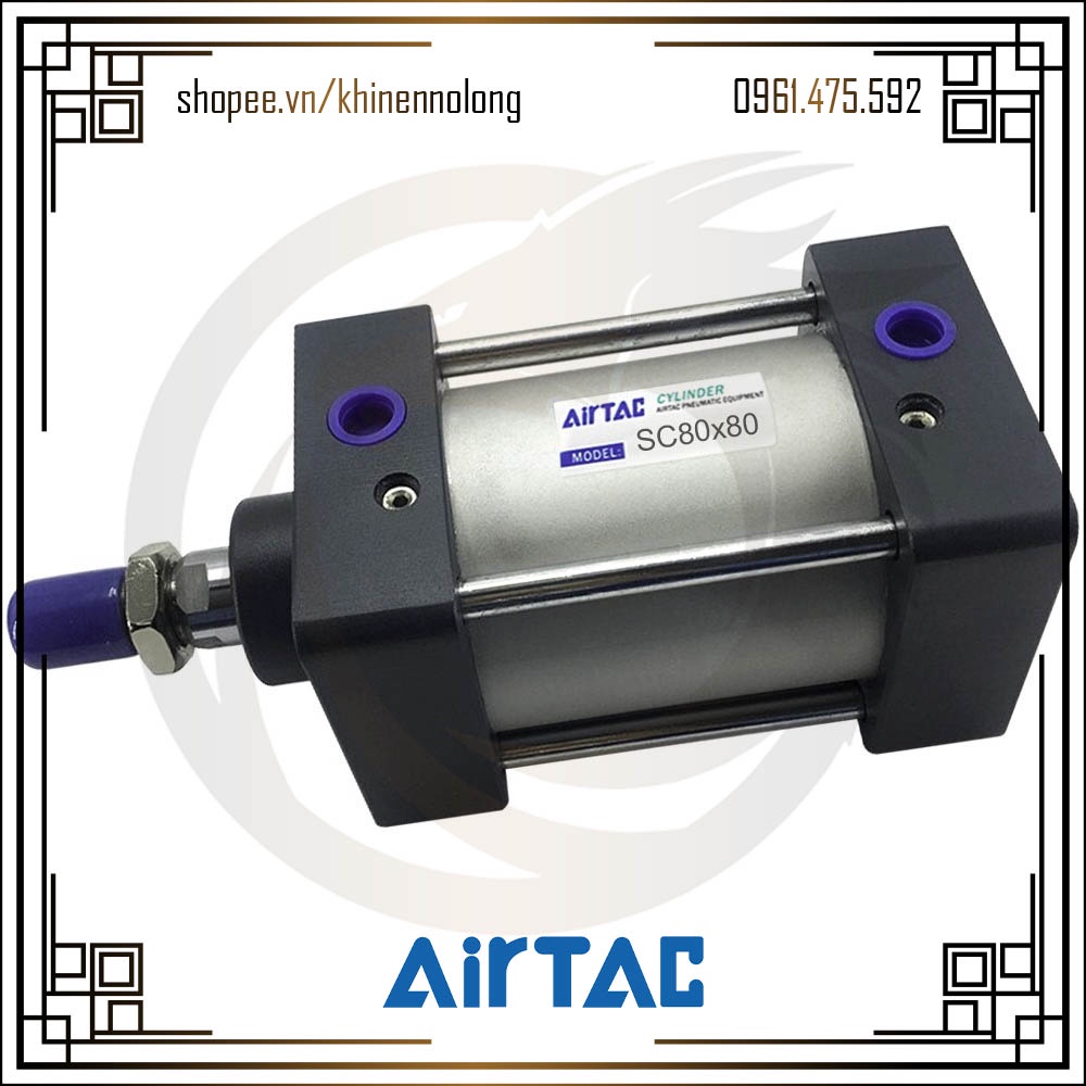 Xi Lanh Khí Nén Đế Vuông AirTAC SC80 x 25,50 ...