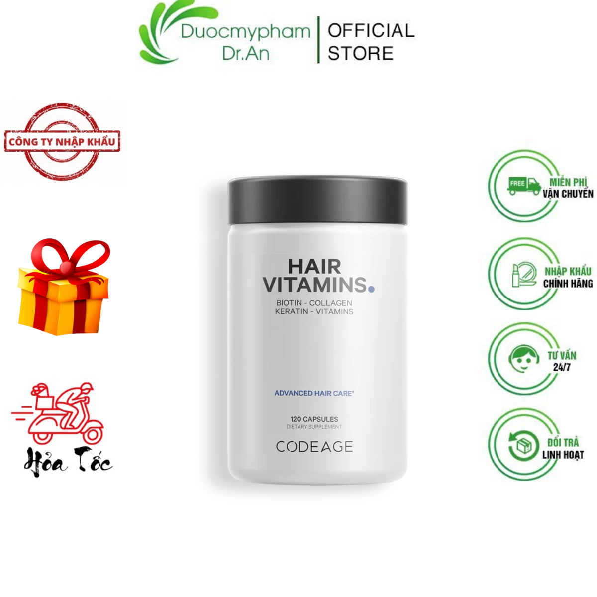 HÀNG NHẬP KHẨU - Viên Uống Code Age Hair CODEAGE Vitamins Kích Thích ...