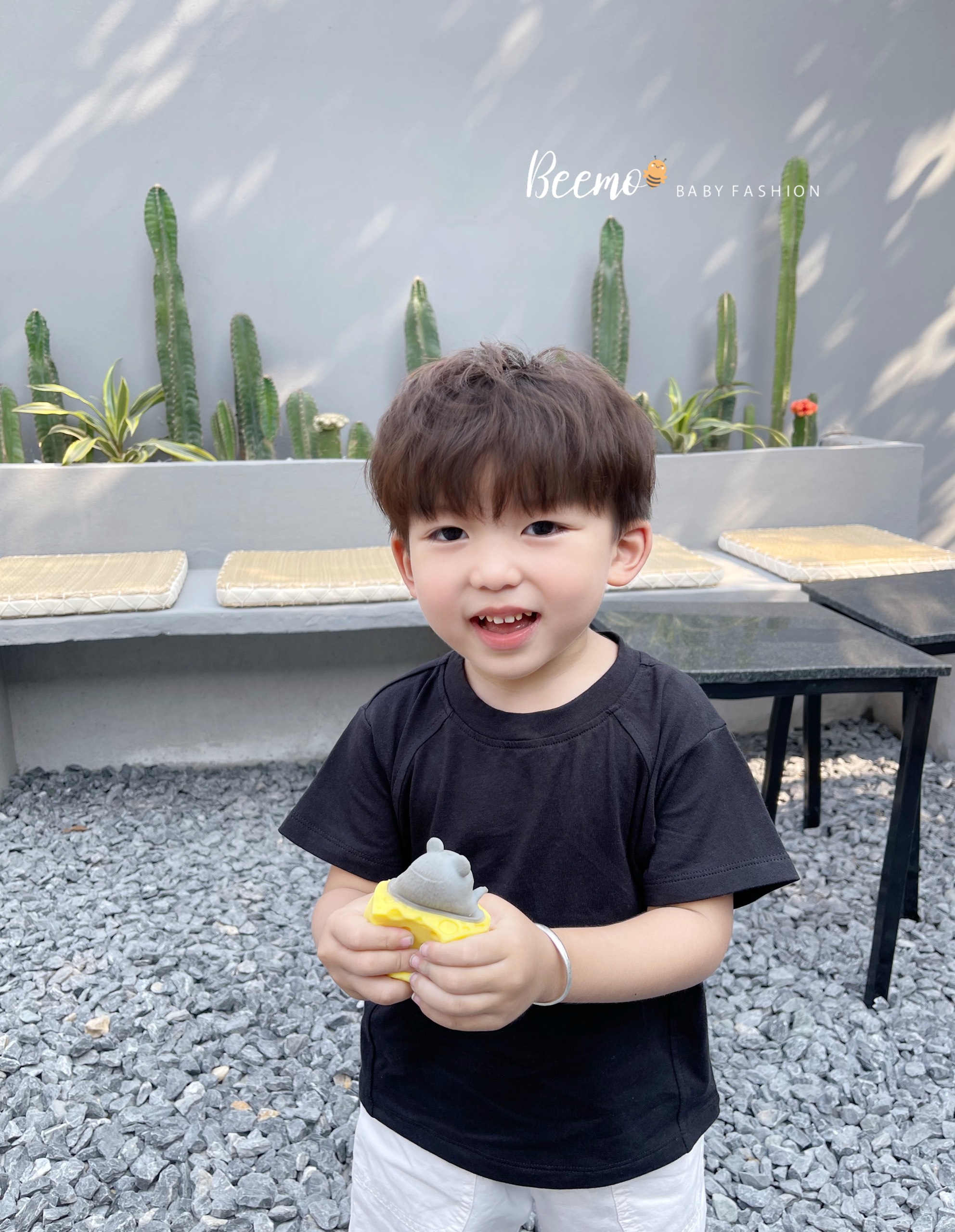 Áo phông cộc tay Beemo may đường gân nổi cá tính mặc hè chất liệu ...