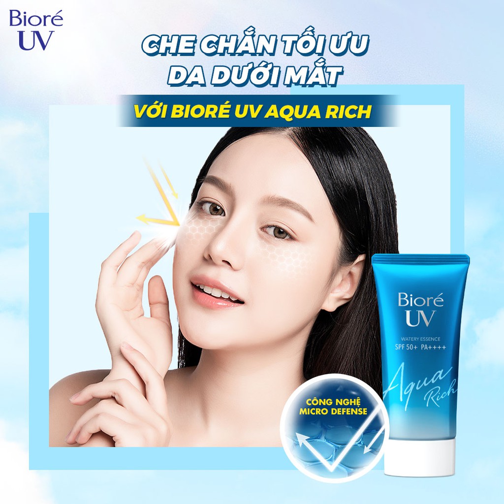 Kem Chống Nắng Biore UV Aqua Rich Watery Essence 50g Watery Gel 90ml chỉ số SPF 50 PA - MixASale