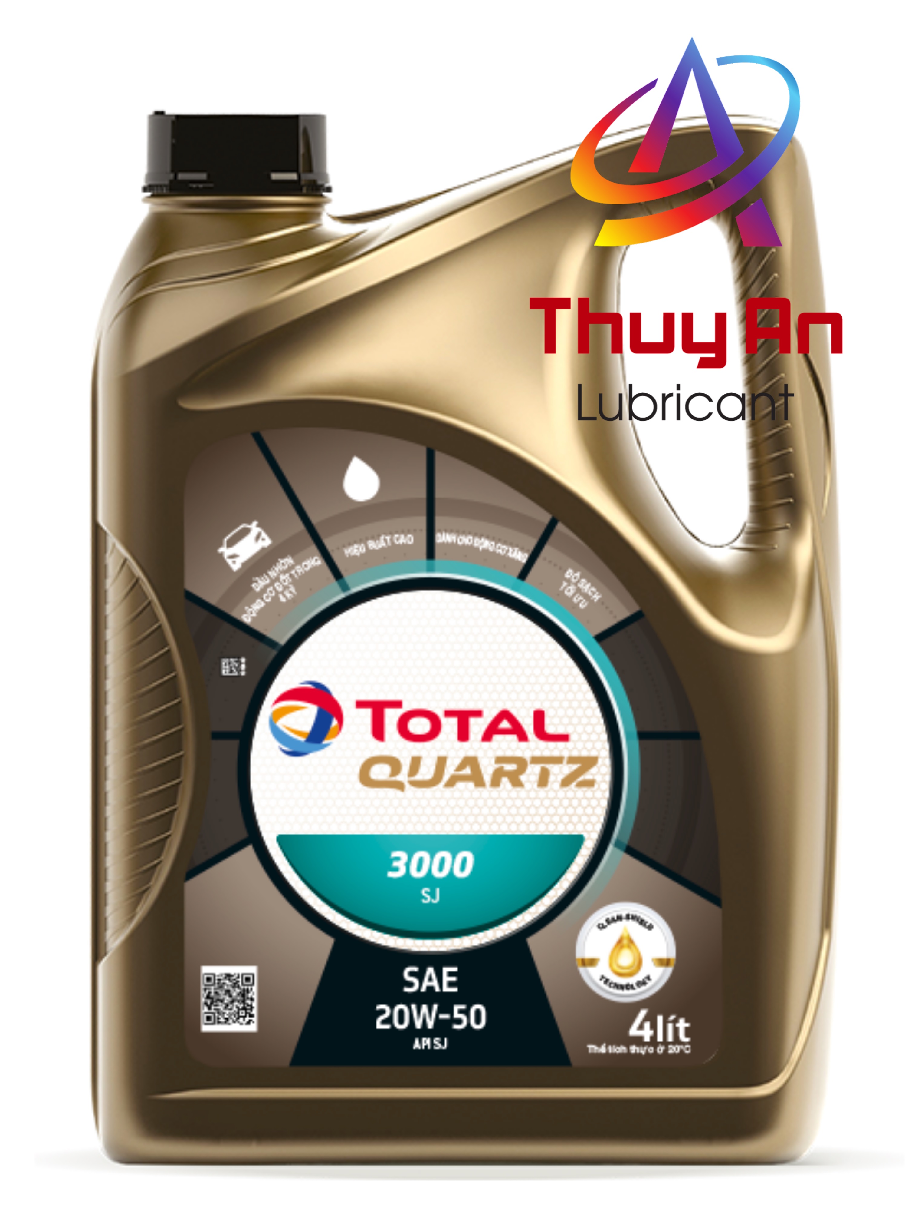 Nhớt Ôtô TOTAL QUARTZ 3000 SJ 20W-50 4L - Xe Vận Hành Bền Bỉ Và Duy Trì Công Suất Động Cơ - MixASale