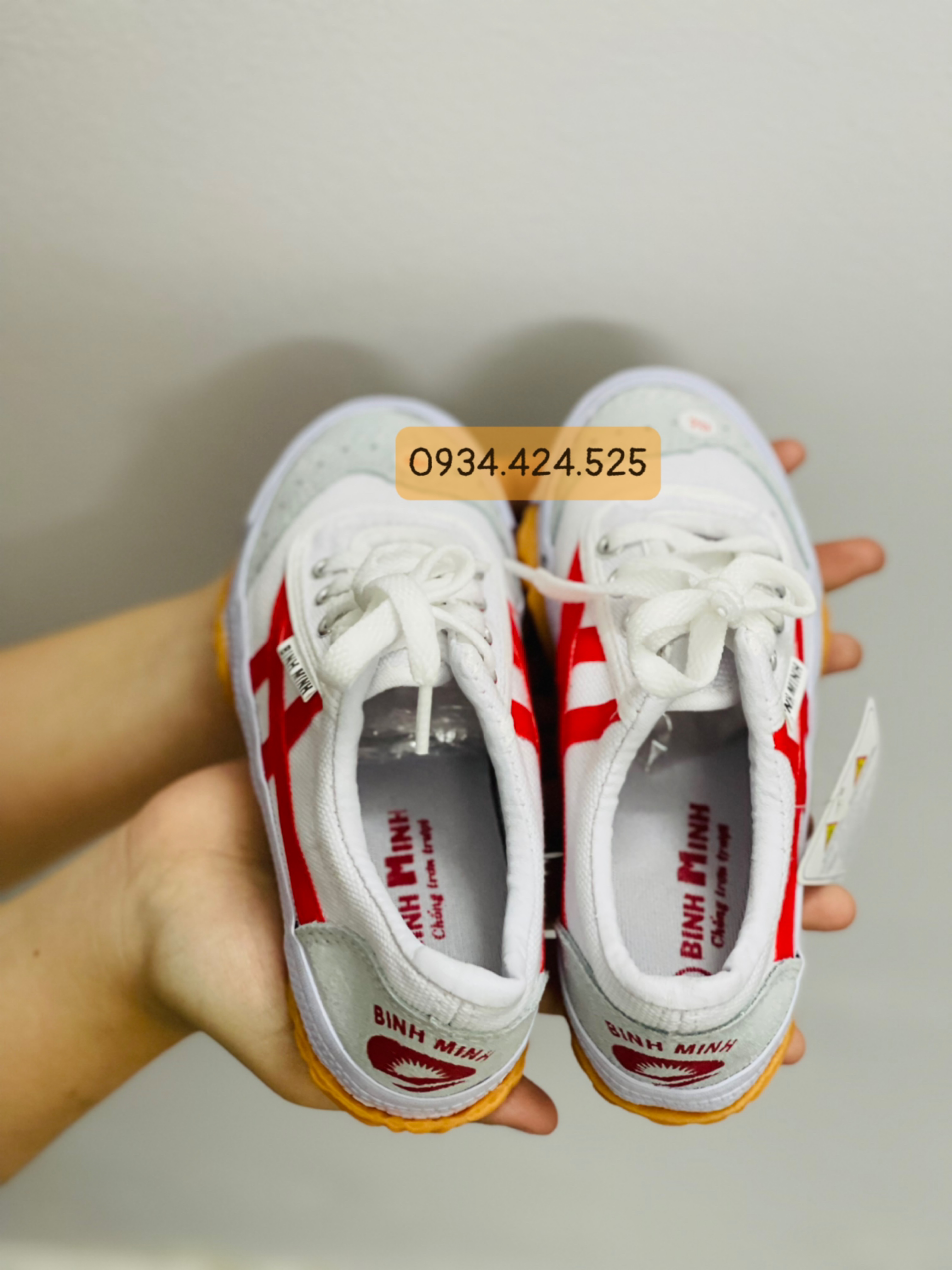 1 đôi Giày bata Bình Minh cho trẻ em màu đỏ viền - MixASale