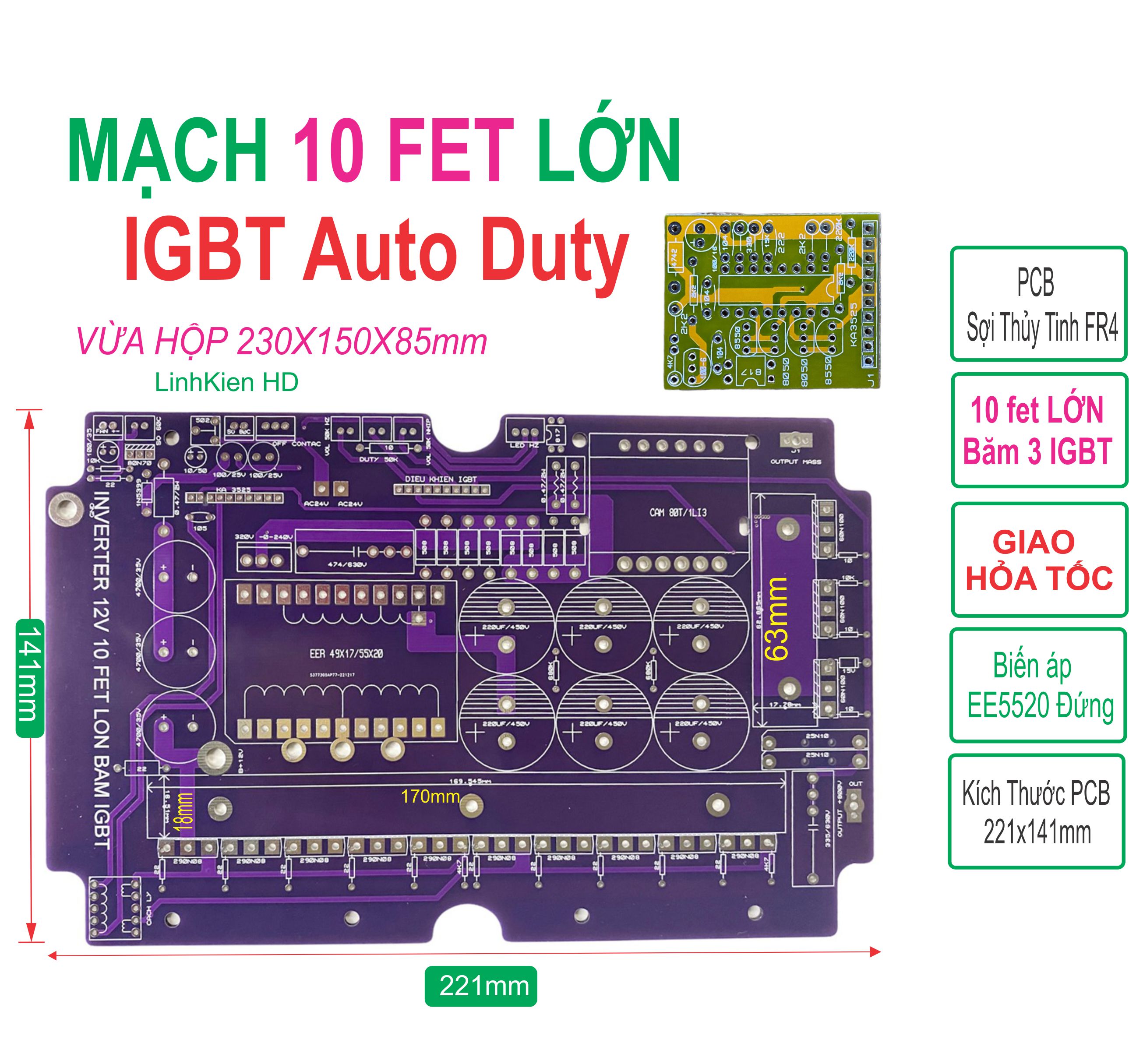 PCB bo mạch kích đ iện 10 fet lớn băm IGBT Auto Duty - Linh Kiện Điện ...