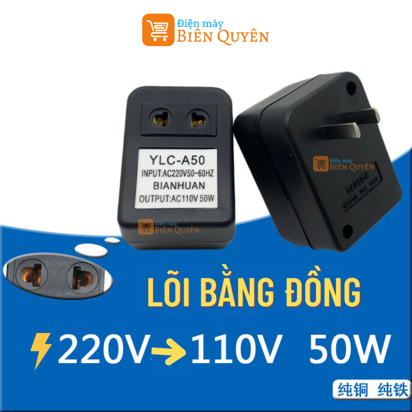 Đổi nguồn 220v sang 110v - Cục đổi nguồn điện 220v sang 110v - Cục đổi điện 220v 100v cho thiết ...