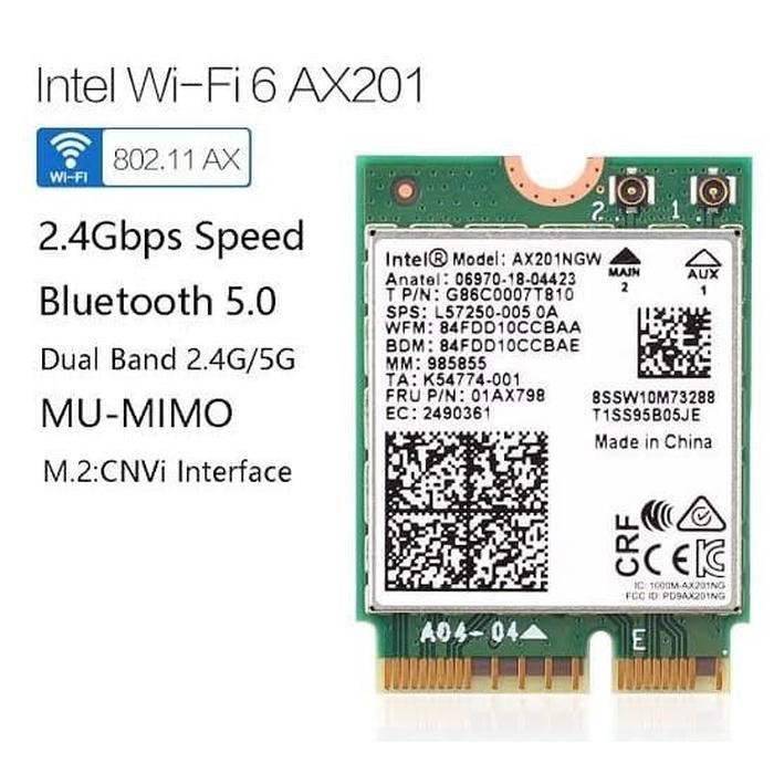 [New, BH 12 tháng] Card Intel AX201 NGW WiFi Bluetooth Wifi 6 CNVIo2 ...