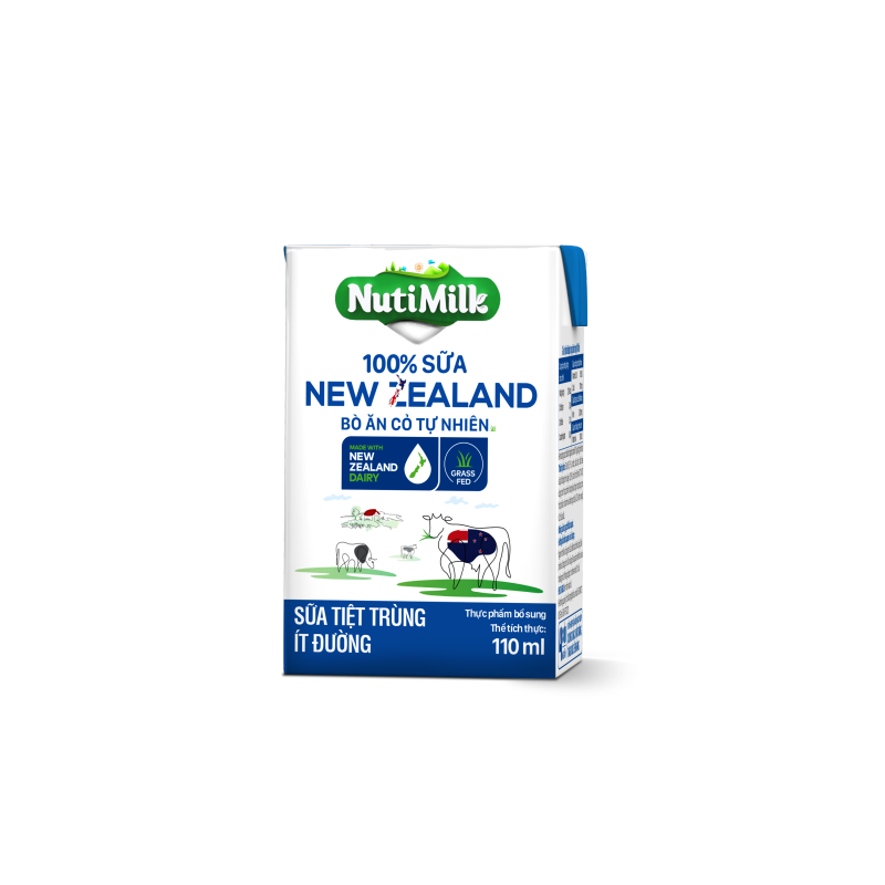 Combo 4 Hộp NutiMilk 100% Sữa New Zealand Bò ăn cỏ tự nhiên Ít đường ...