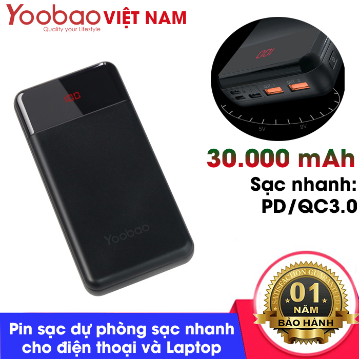 Trạm Sạc Dự Phòng Yoobao EN200W - Dung Lượng Khủng 52800mAh - Tích Hợp Đèn Pin Siêu Tiện Dụng ...