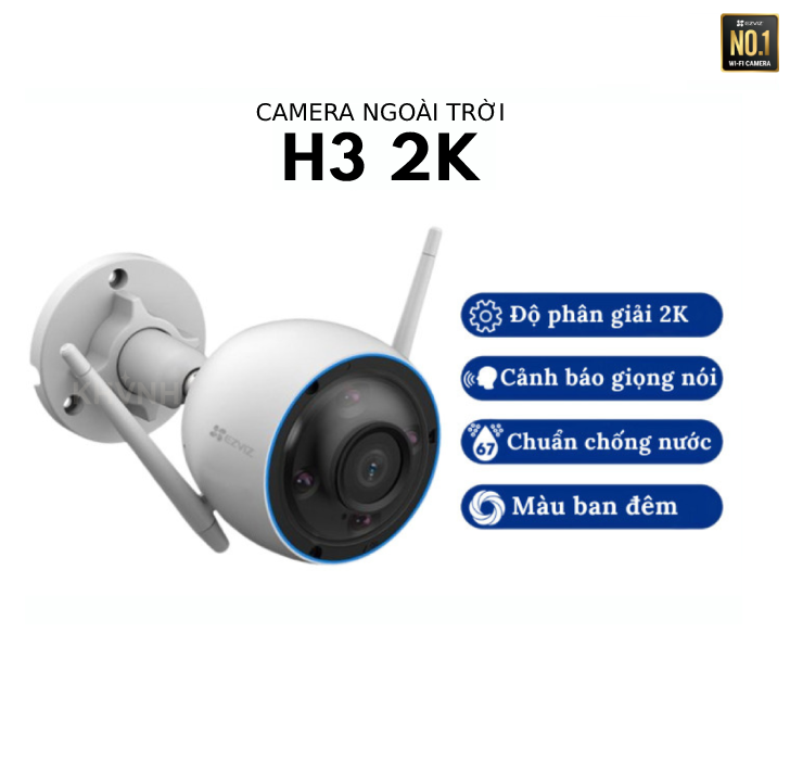 Camera Wifi Ngoài Trời EZVIZ H3 3MP 2K Siêu Nét Tích Hợp AI Nhận Diện ...