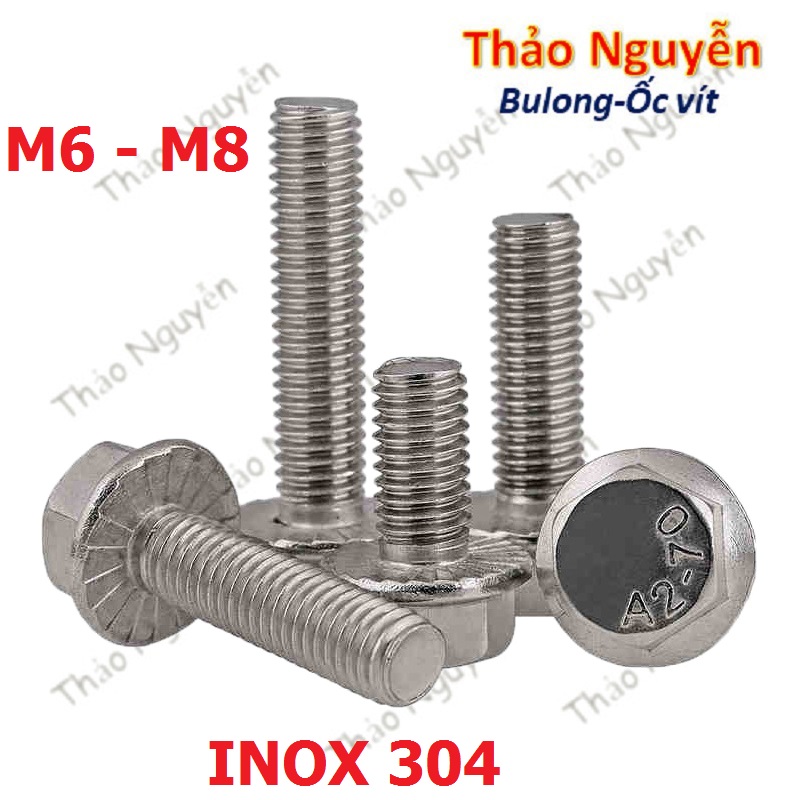 Bulong liền long đền INOX 304 - Bu lông chống tháo M5 M6 M8 (5 con) | Lazada.vn