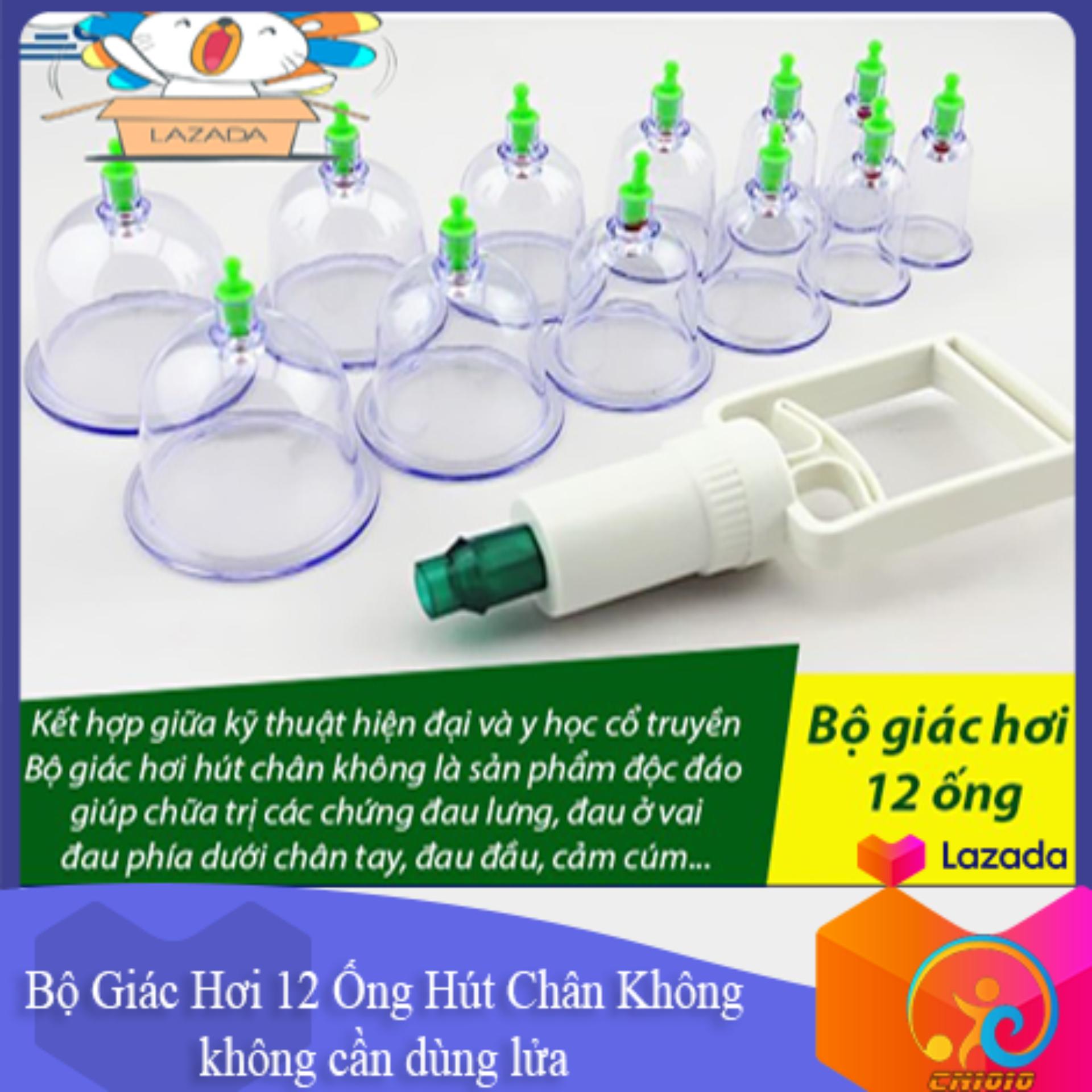 Bộ Giác Hơi Cao Cấp 12 Ống Bộ Giác Hơi Bằng Nhựa Giúp Loại Bỏ Độc Tố ...