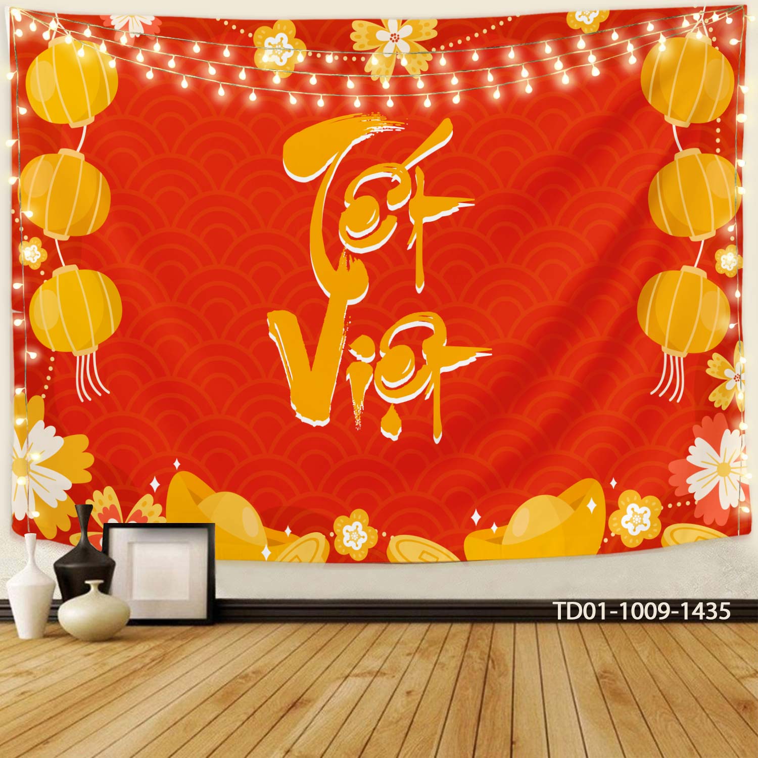 Tranh vải 3D treo tường trang trí TẾT, decor CHÚC MỪNG NĂM MỚI, HAPPY ...
