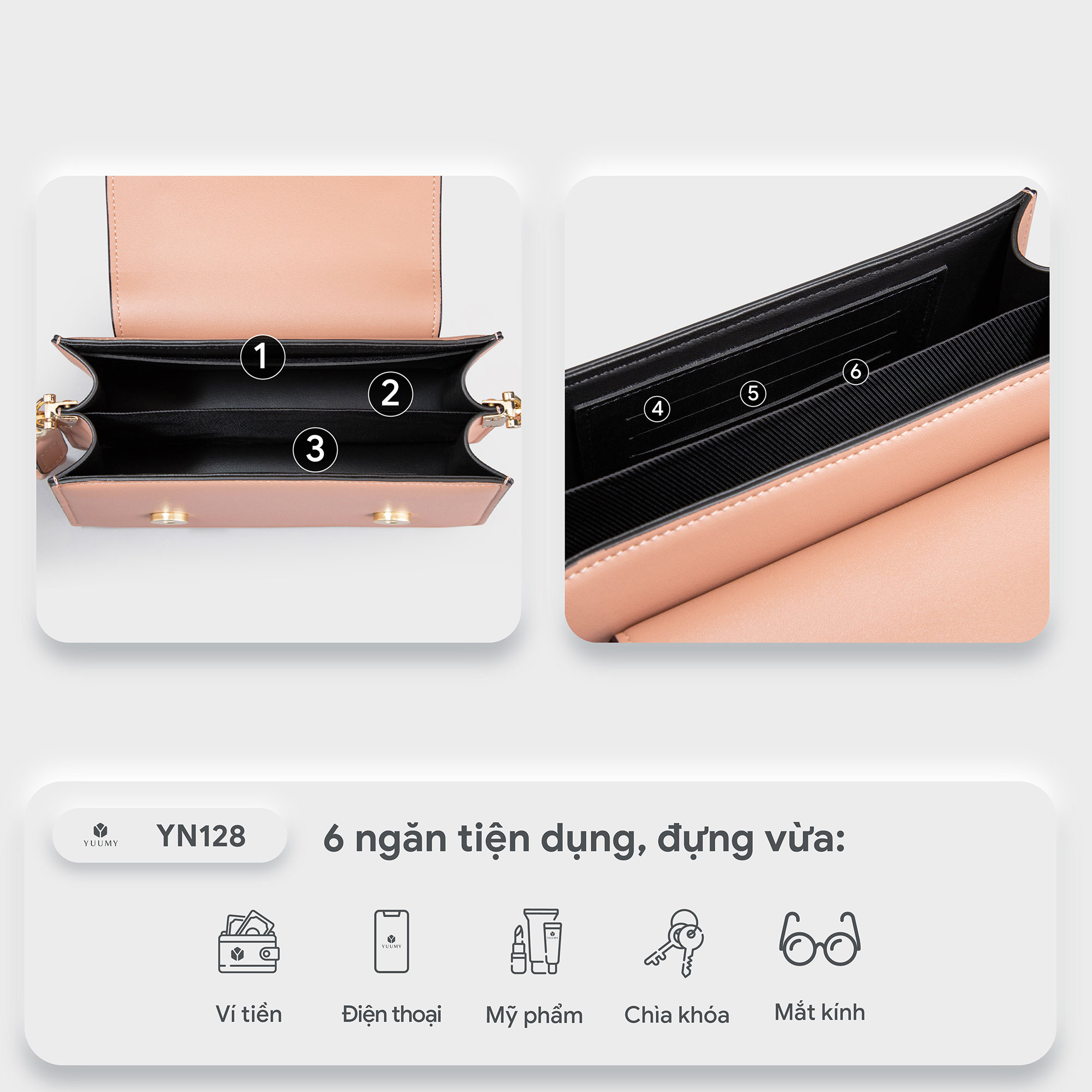 SiÊu Sale 9 9 Mua 1 TẶng 3 Voucher 99k Túi đeo Chéo Da Nữ Nắp Gập
