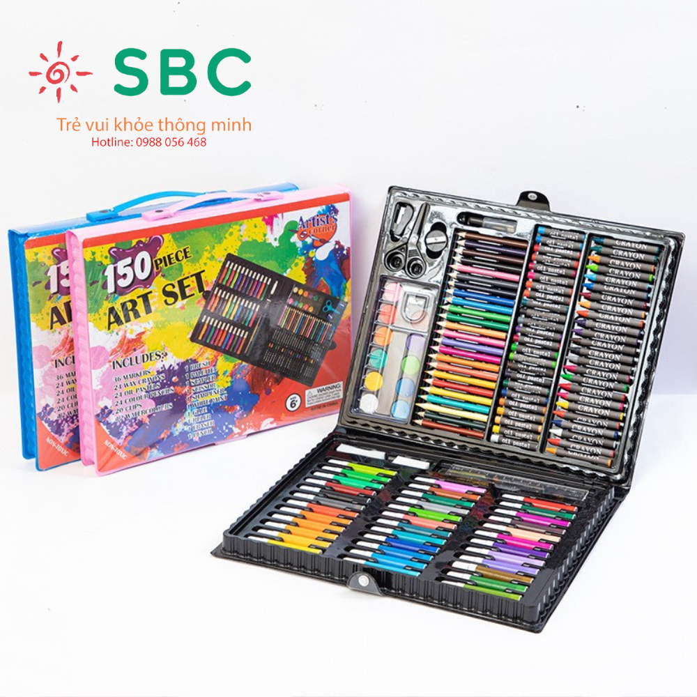 [HOÀN TIỀN 6%]Hộp bút màu 150 chi tiết có đủ loại màu từ bút chì màu ...