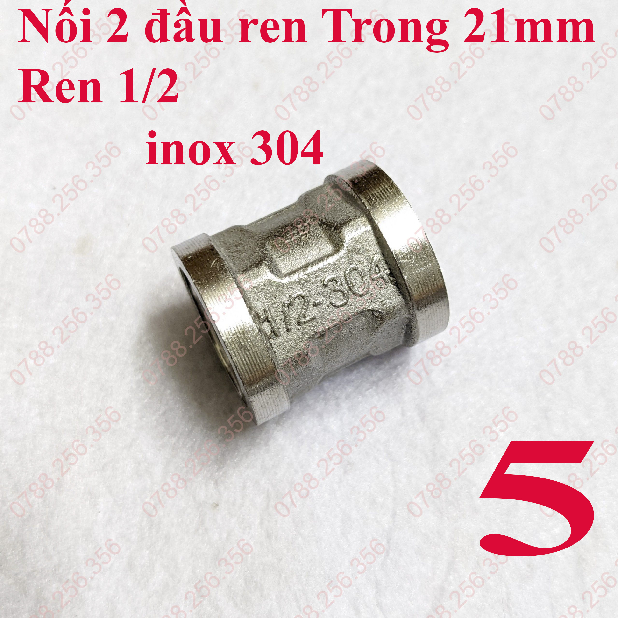 [ SALE ]NỐI 2 ĐẦU RĂNG TRONG PHI 21 INOX, LOẠI DÀY. Măng xông Inox, đầu ...