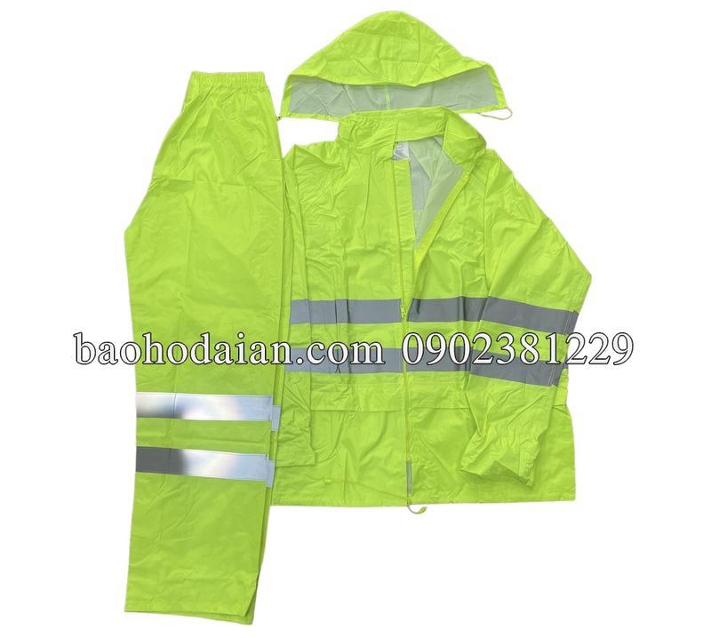 Áo mưa bộ phản quang xanh chuối Deltaplus EN400 LV | Lazada.vn