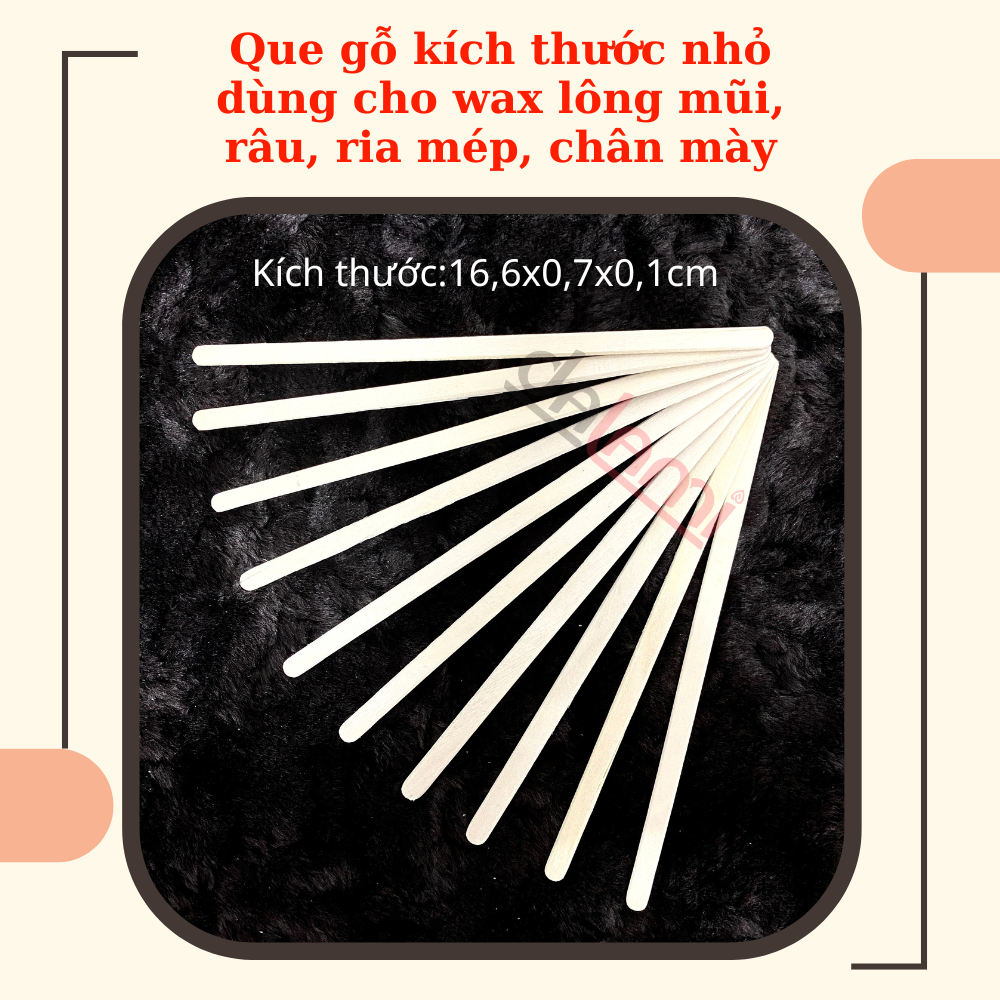 Que gỗ kích thước nhỏ dùng để wax lông mũi râu ria mép chân mày - Que ...