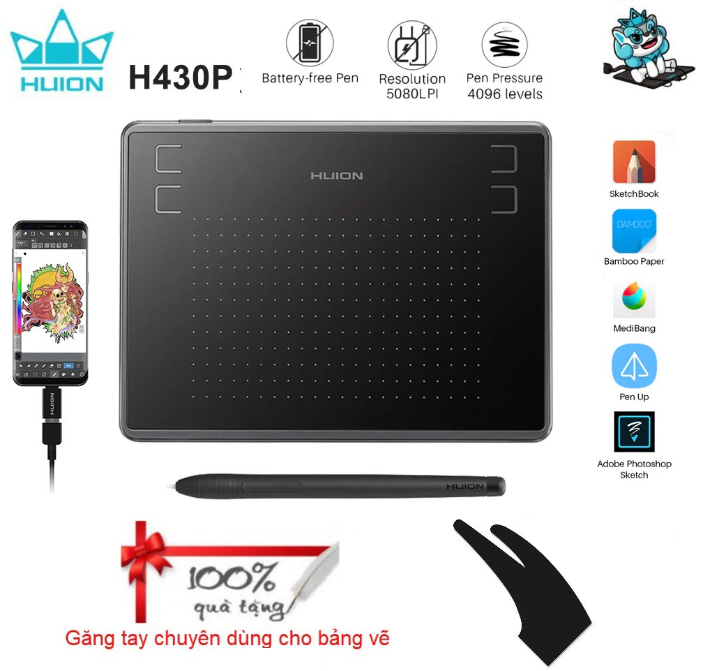 Bảng vẽ máy tính LCD Huion KamvasStudio 24 - MixASale