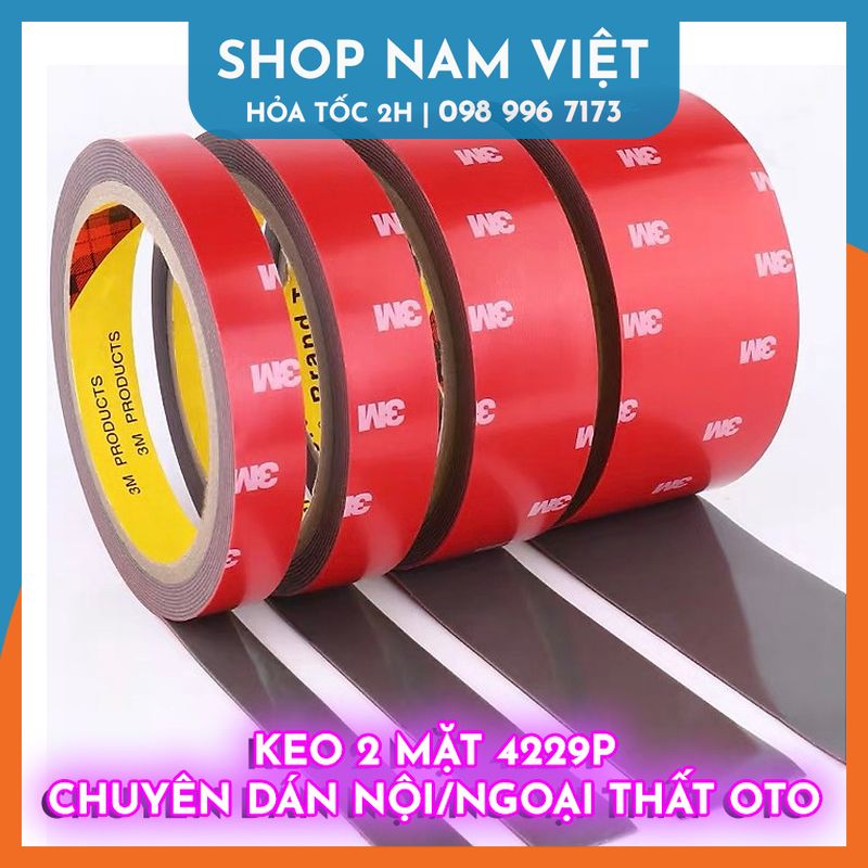 Băng Keo Xốp Xám 2 Mặt Cường Lực 3M 4229P, Chuyên Dán Phụ Kiện Oto, Inox, Nhựa | Lazada.vn