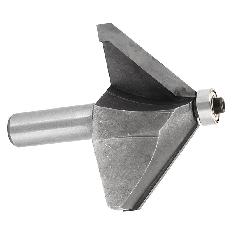 1/2" Shank Diameter 1 1/2" Cutting Depth 45 Degree Chamfer Router Bit ...
