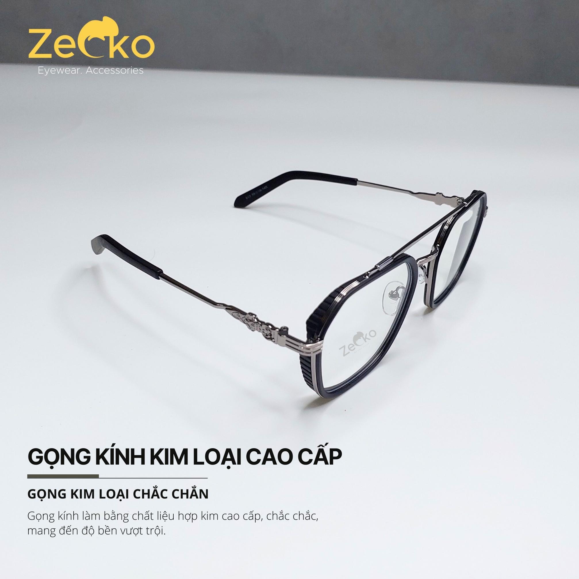 Gọng kính nam nữ giả cận Zecko EG01 chống ánh sáng xanh tia UV - MixASale