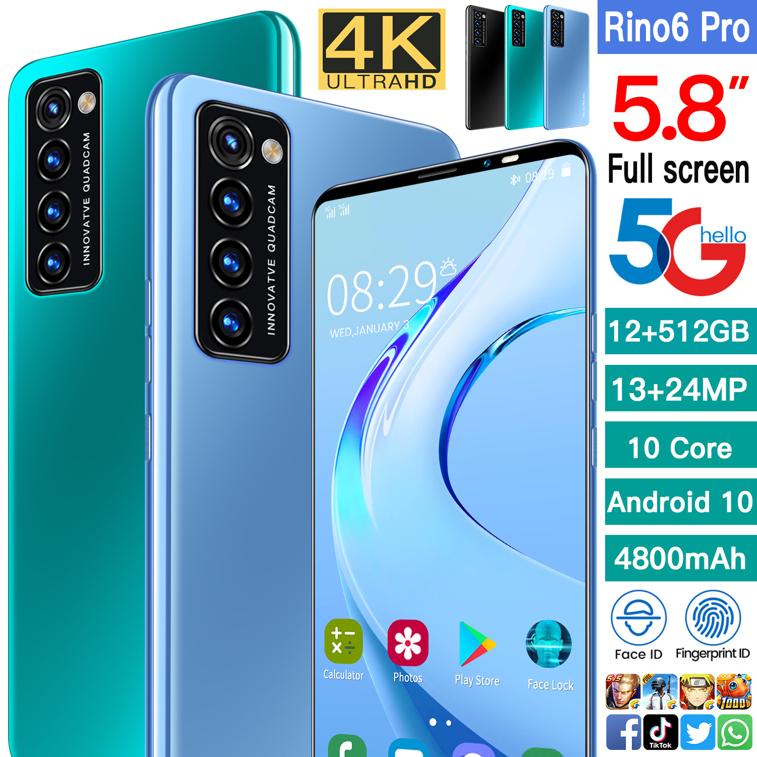 Điện thoại 14 Pro Max Điện thoại 6.8 inch 5G điện thoại thông màn hình ...