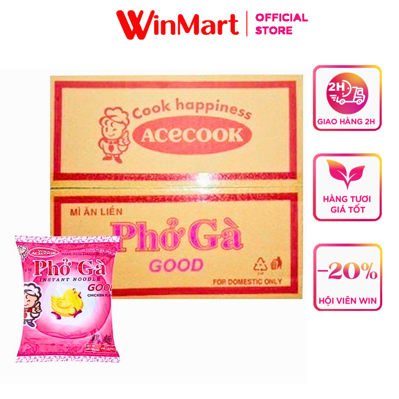 [Siêu thị WinMart] - Thùng 30 gói Phở Good Gà Acecook 68g | Lazada.vn