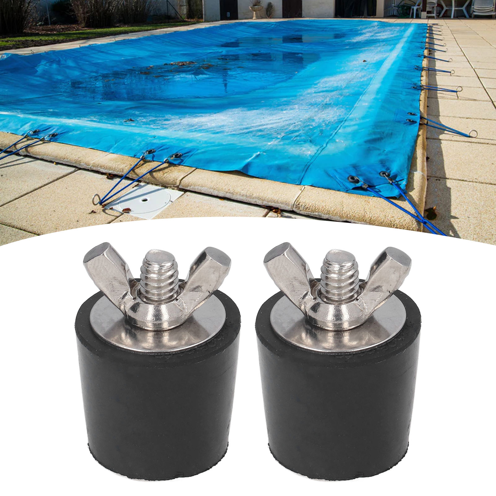Swimming Pool Plugs 25mm Tight Seal Rubber Winter Plugs Stopping Water ...