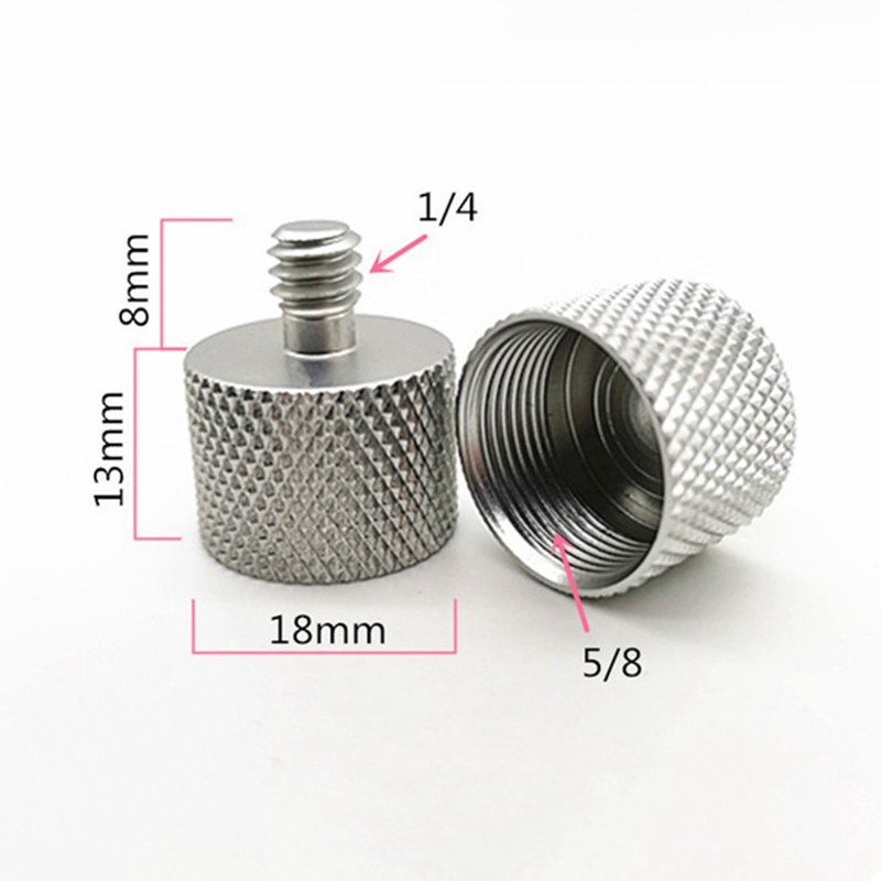 6 Pcs 5/8 Inch Female to 1/4 Inch Male Threaded Screws Microphone Screw ...