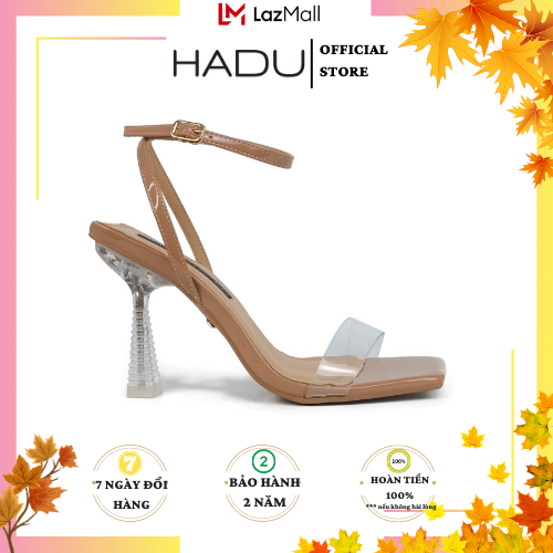 Dép sandal cao gót đan dây quai mảnh gót nhọn 9p da bóng HADU G929 ...