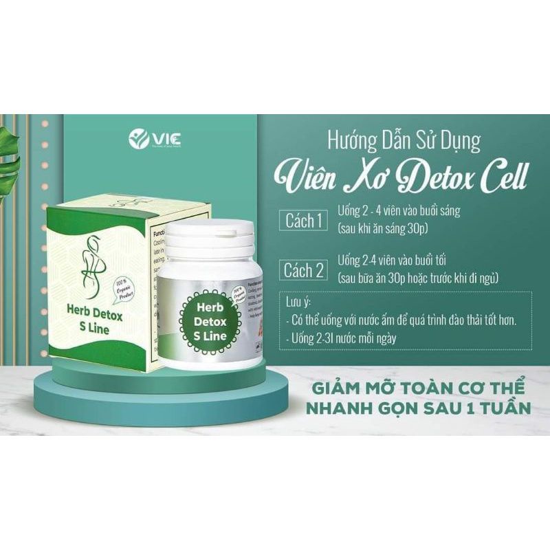 Thảo Mộc Giảm Mỡ Bụng Detox Cell Herb Detox Sline giảm 5-10cm sau 1 ...