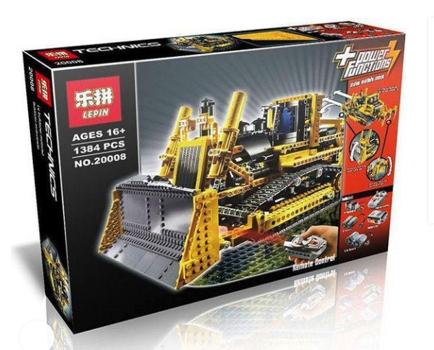 Bộ Lego lắp ráp xếp hình LP 20008 XẾP HÌNH MÁY ỦI BÁNH XÍCH 1384 KHỐI ...