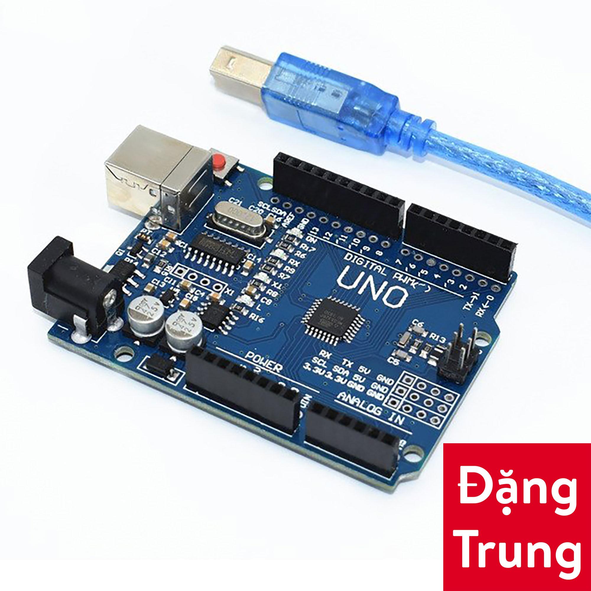 Arduino UNO R3 SMD CH340 - Tặng kèm cáp USB Type A - Type B | Lazada.vn