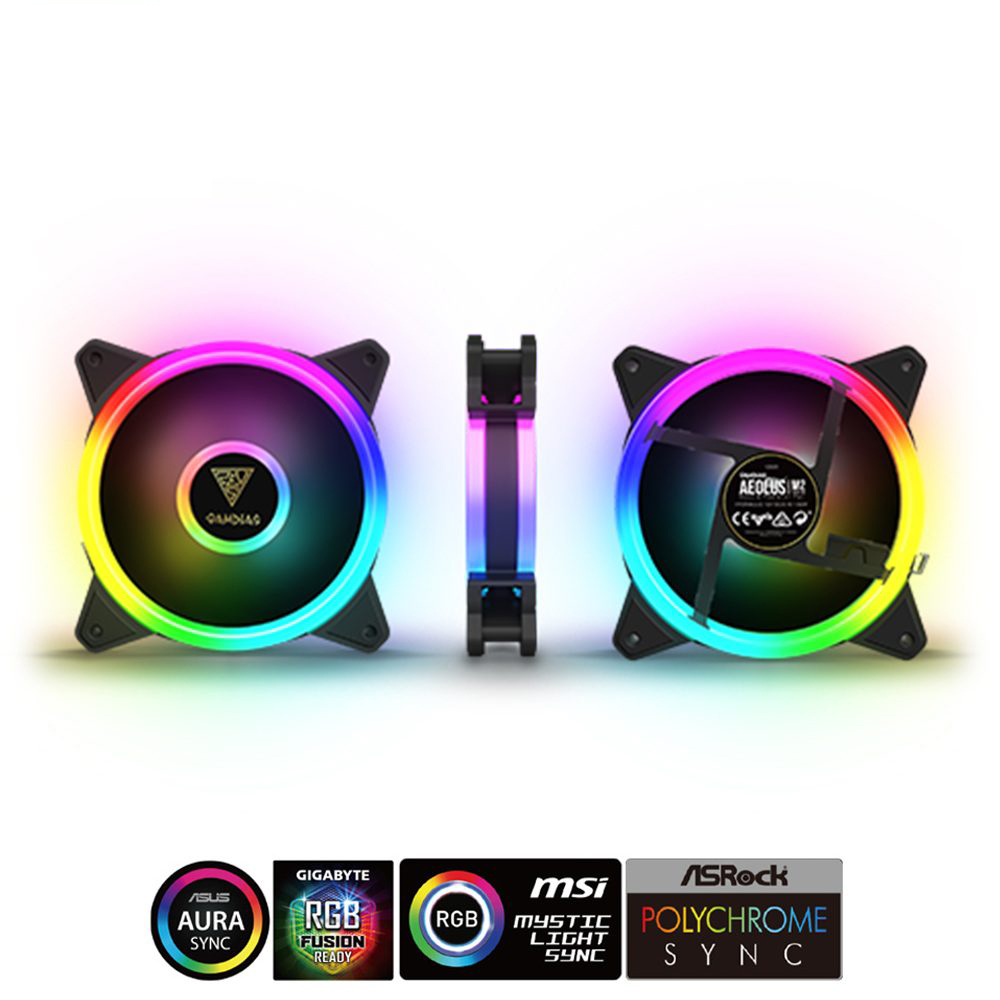 [HCM]Bộ kit 4 Fan Led RGB + Hub GAMDIAS Quạt Tản Nhiệt Cho Case Máy ...