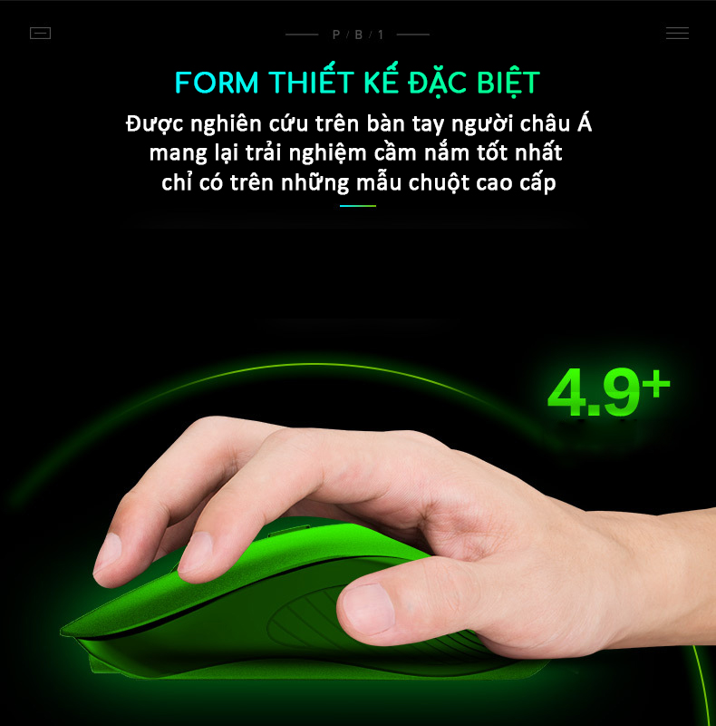 Chuột máy tính gaming Sidotech Inphic PB1 bản có dây 4800 DPI điều ...