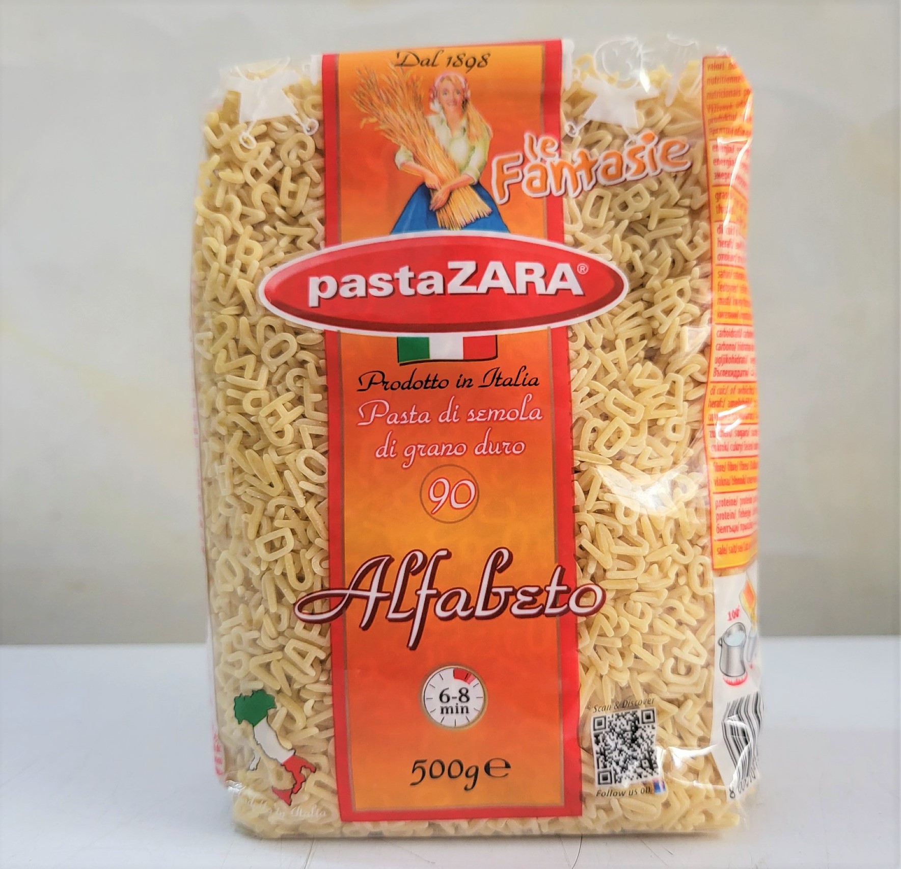 NUI Ý 24 CHỮ CÁI [Italia] PASTA ZARA Alphabet Pasta (tgc) - Pasta ...