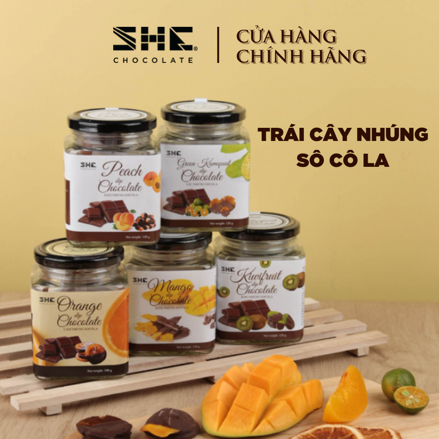 Combo 2 hũ Tắc nhúng Socola 120g - Vị Tắc và Socola - SHE Chocolate ...