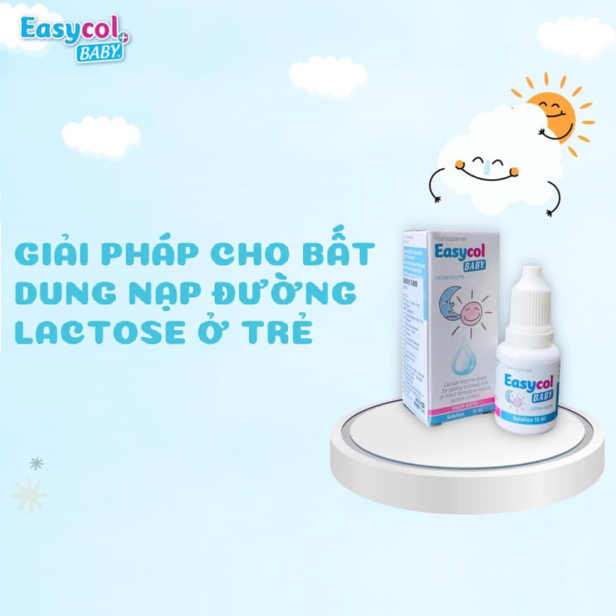 Easycol baby enzym lactase cho trẻ bất dung nạp đường lactose, khóc dạ ...
