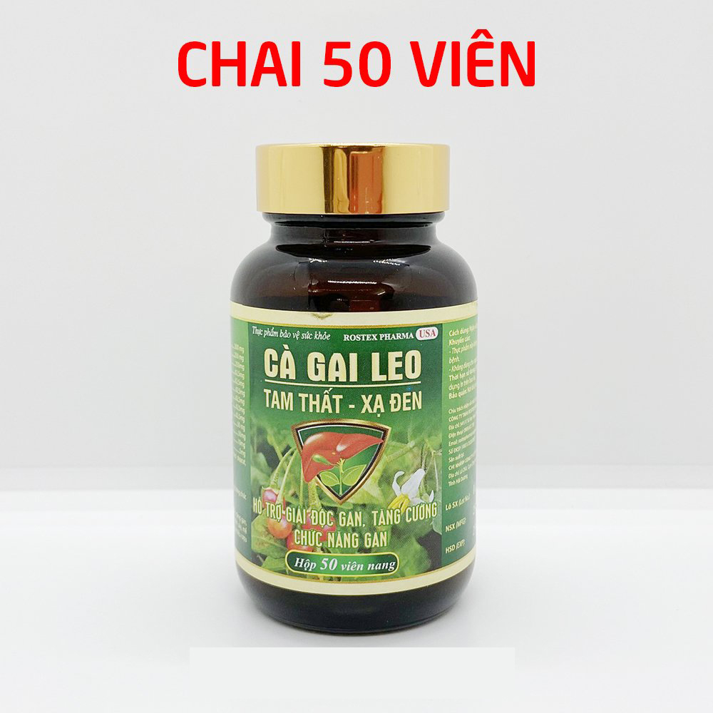Viên uống bổ gan Cà Gai Leo Tam Thất Xạ Đen mát gan, giải độc gan ...