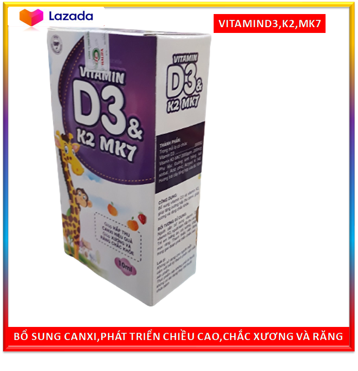 Vitamin D3 K2 Mk7 Nhỏ Giot Giúp Bé Hấp Thụ Calci Tăng Trưởng Chiều Cao ...