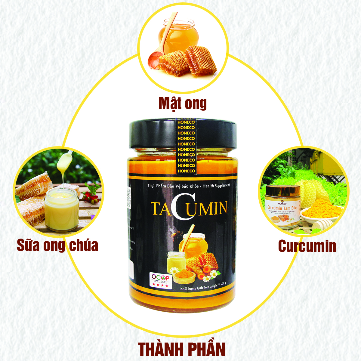 Mật Ong Nghệ Sữa Chúa Tacumin Honeco 500g - Kiểm soát chất lượng theo ...